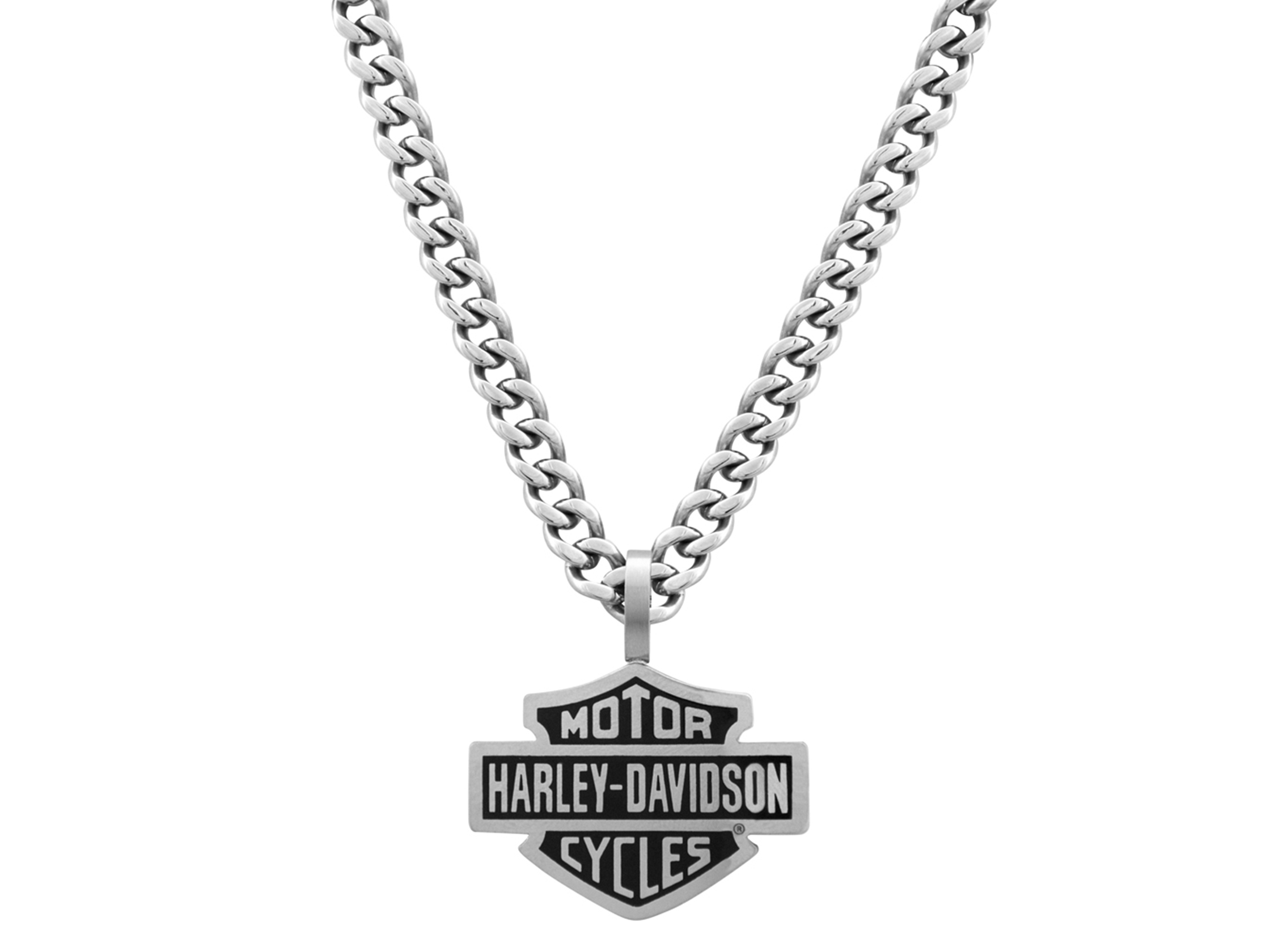 Halskette HD Stainless Steel Curve Link Necklace B S Pendant MODHSN0021 Halsketten Schmuck Accessoires House of Flames Harley Davidson